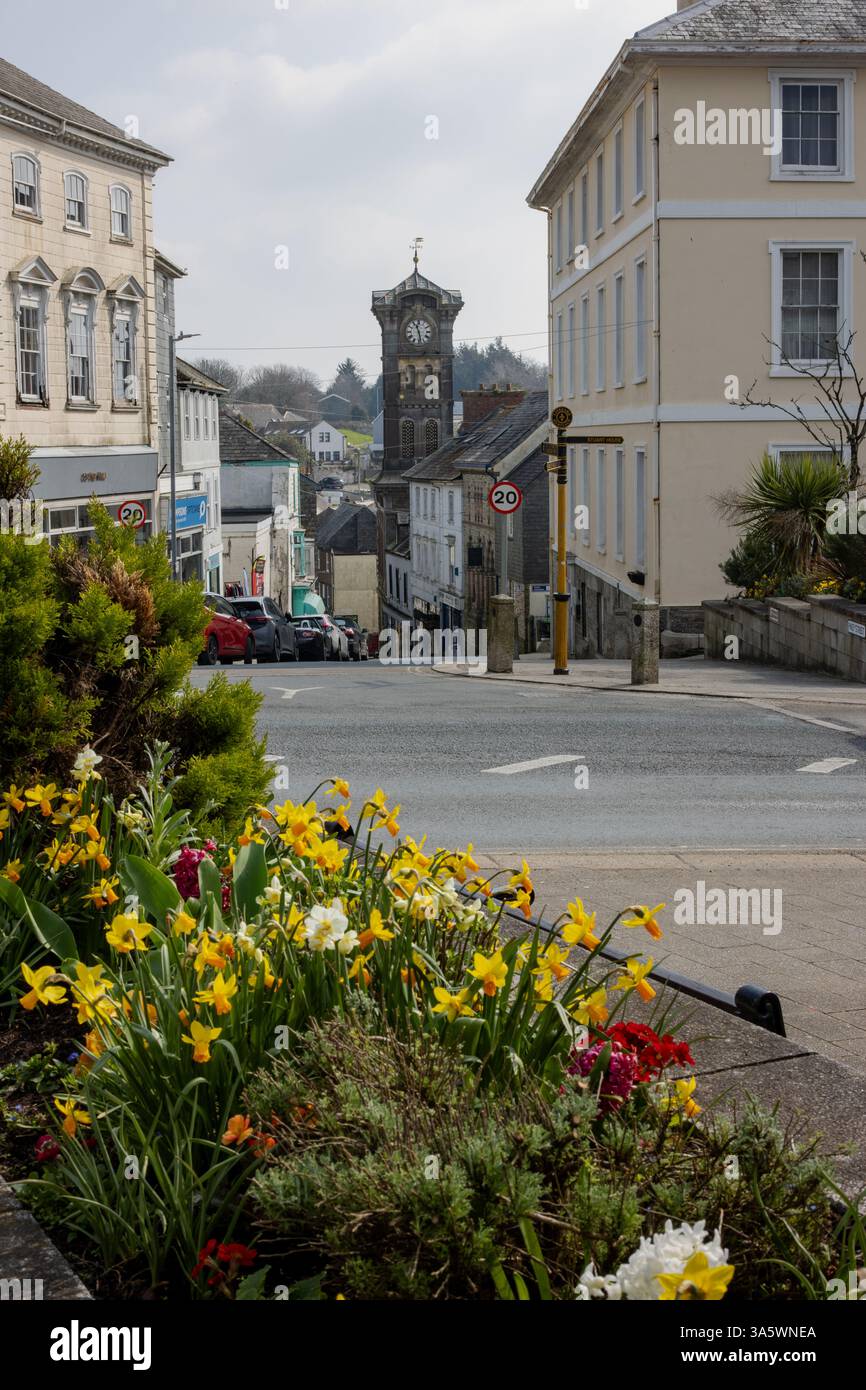 Liskeard town in Cornwall at springtime Stock Photo - Alamy