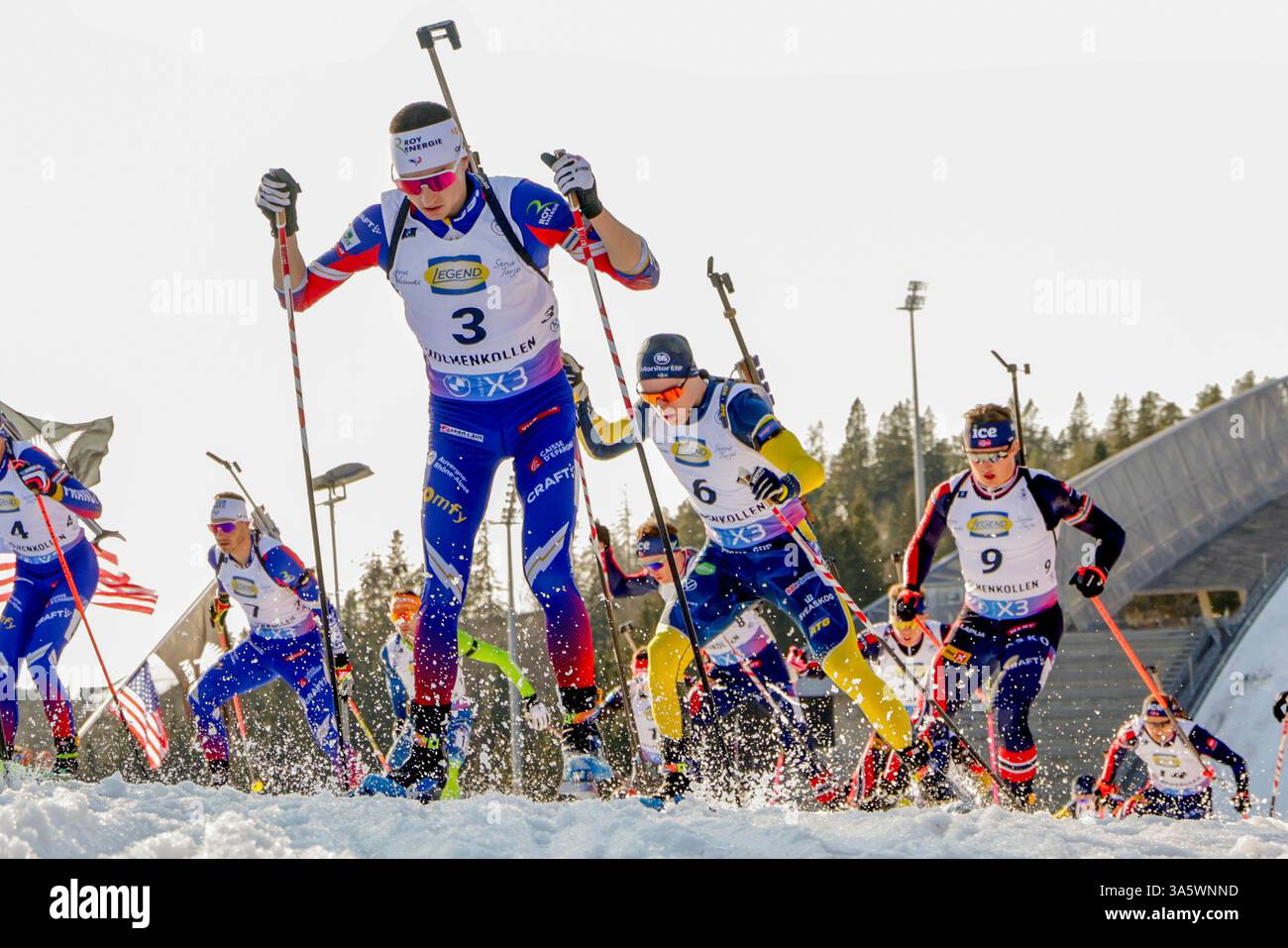 Oslo 20250323. Eric Perrot from France, Sebastian Samuelsson fra ...