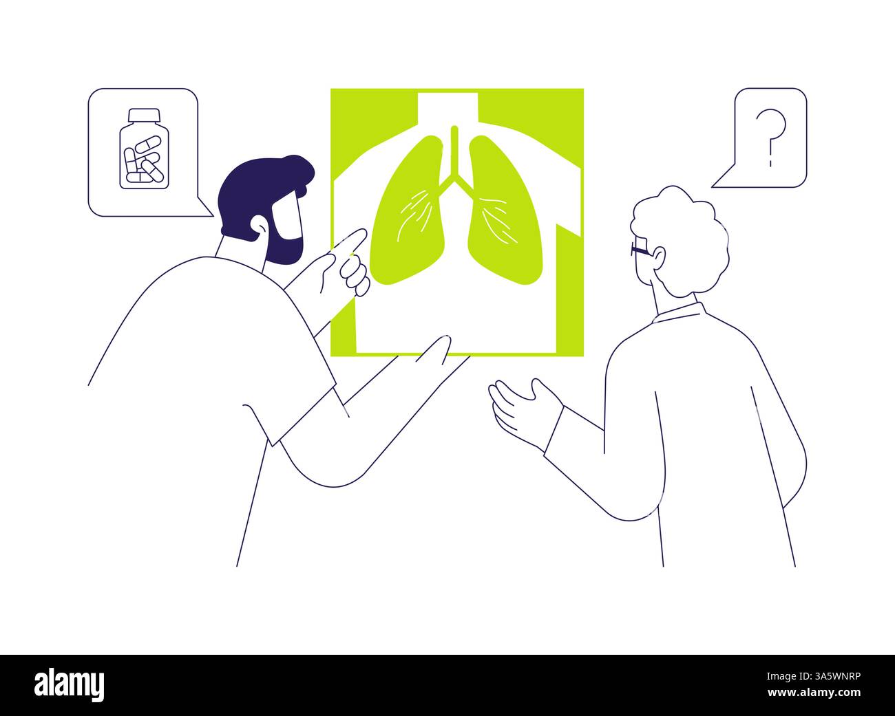 Pneumonia diagnosis abstract concept vector illustration Stock Vector ...