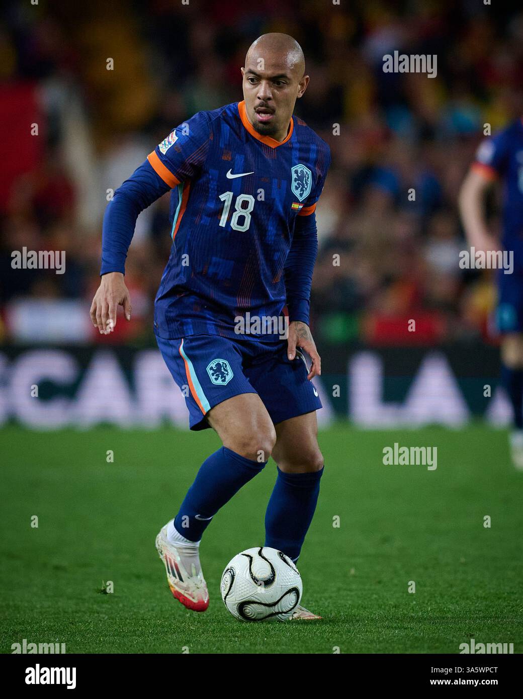 Netherlands' Donyell Malen during UEFA Nations League, Round of 8, 2nd ...