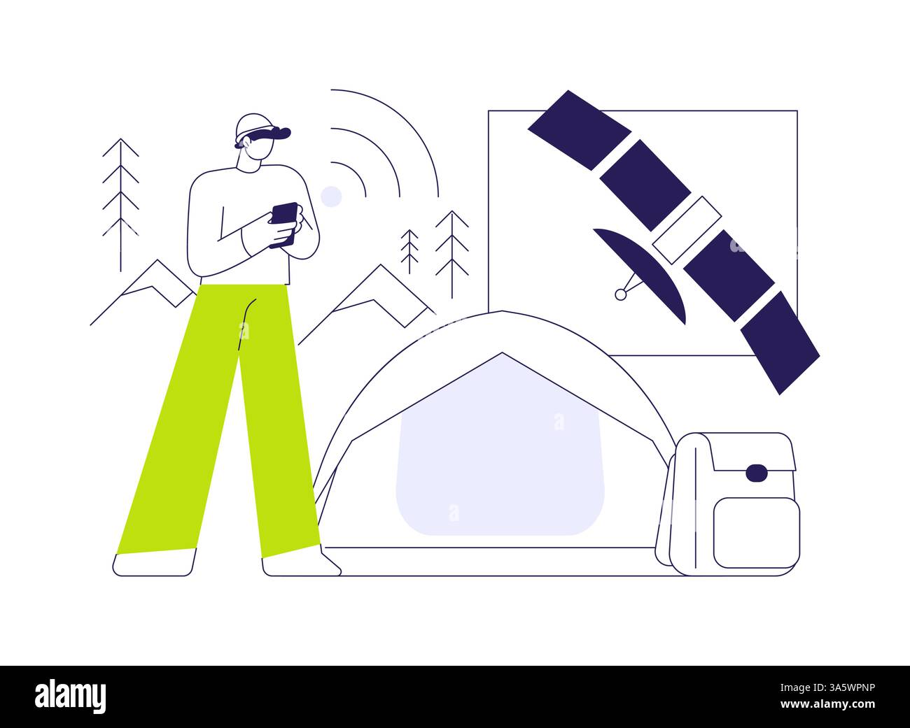 Satellite telephony abstract concept vector illustration Stock Vector ...