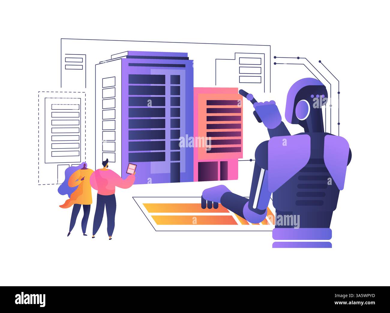 AI-Enhanced Virtual Reality Walkthroughs abstract concept vector ...