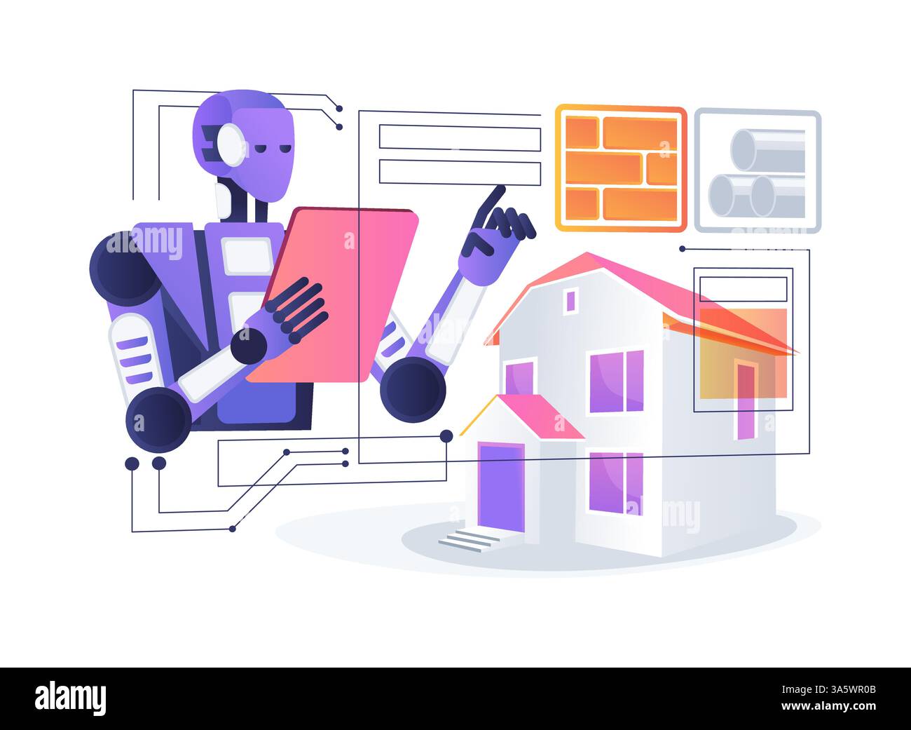 AI-Optimized Material Selection abstract concept vector illustration ...
