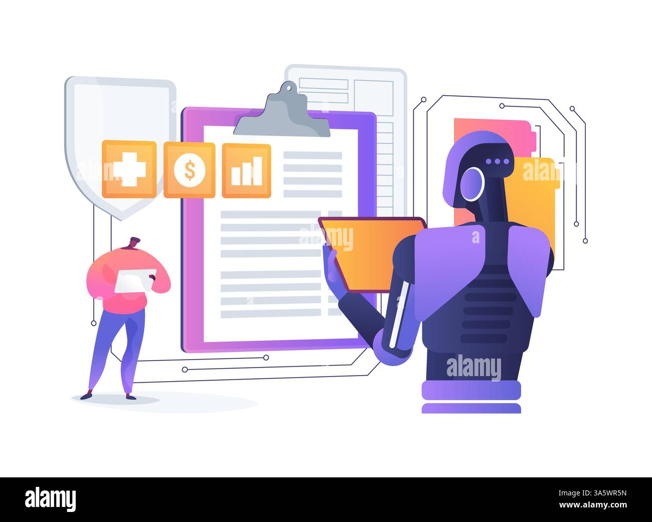 Ai Optimized Underwriting Abstract Concept Vector Illustration Stock Vector Image And Art Alamy