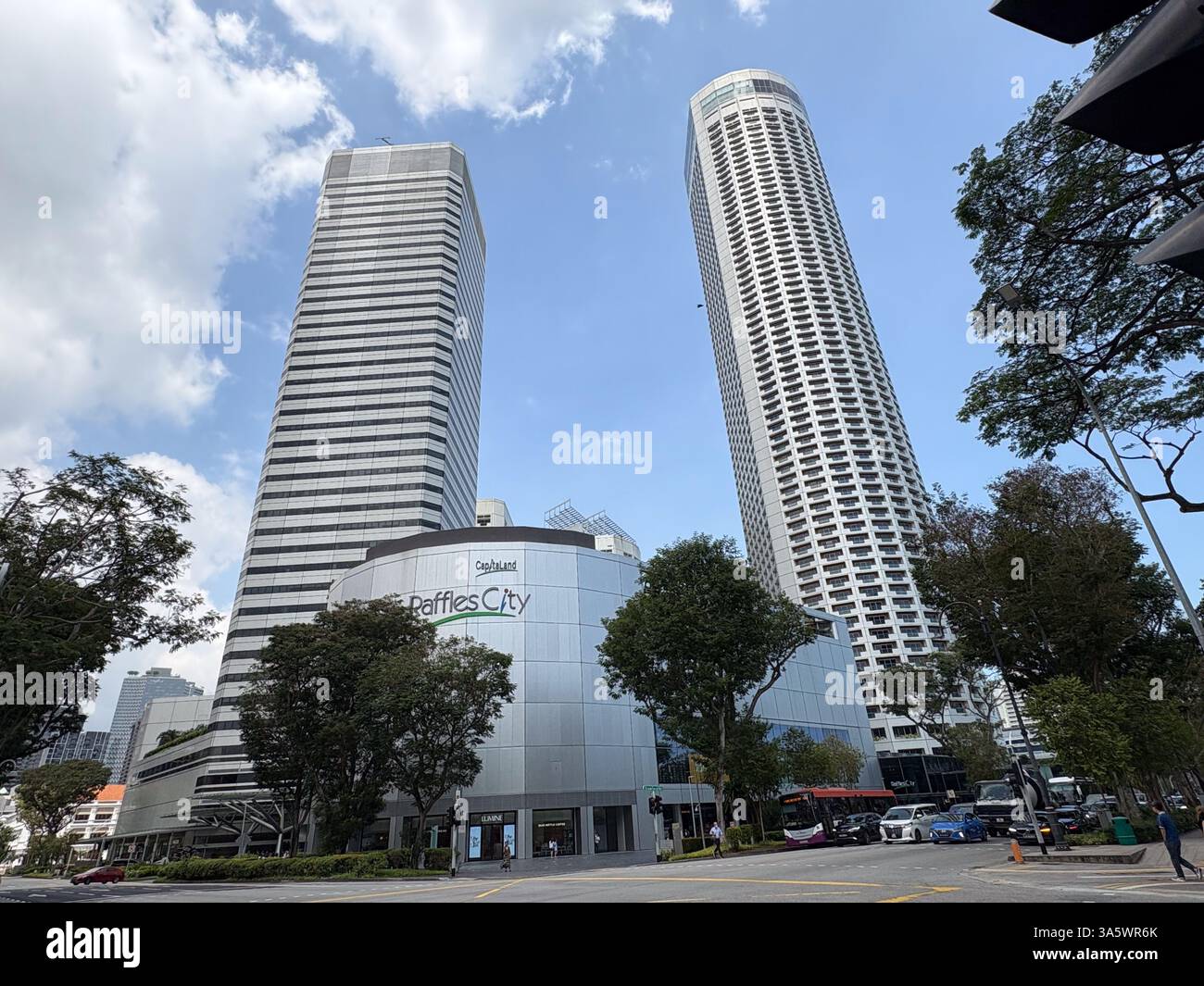 Raffles City in Singapore, a mixed use development including a shopping ...