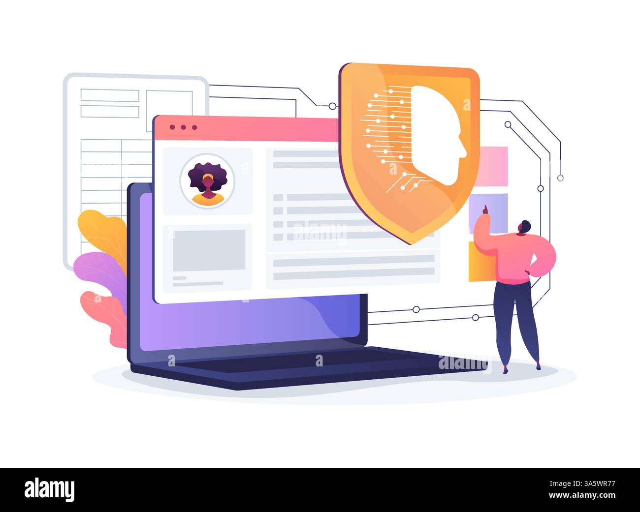 AI-Analyzed Customer Behavior abstract concept vector illustration ...