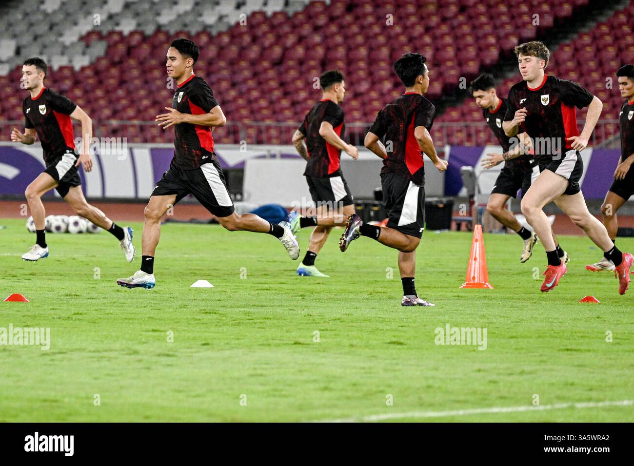Jakarta, Indonesia. 24th Mar, 2025. Players of Indonesia attend a ...