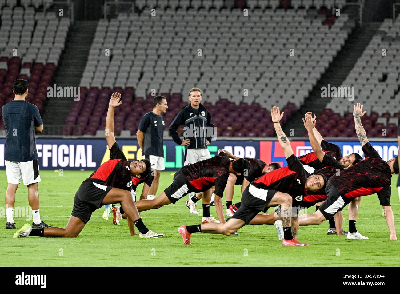 Jakarta, Indonesia. 24th Mar, 2025. Players of Indonesia attend a ...