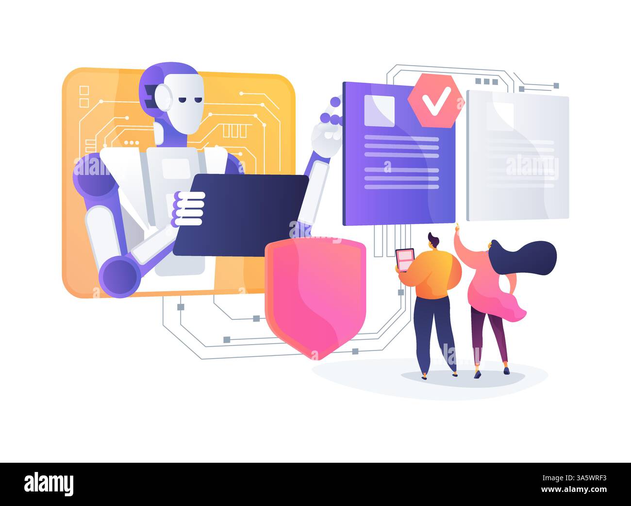 Ai Supported Customer Retention Abstract Concept Vector Illustration Stock Vector Image And Art