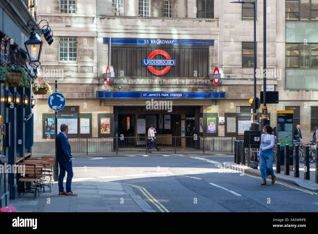 St James's Park underground railway tube station, Petty France ...