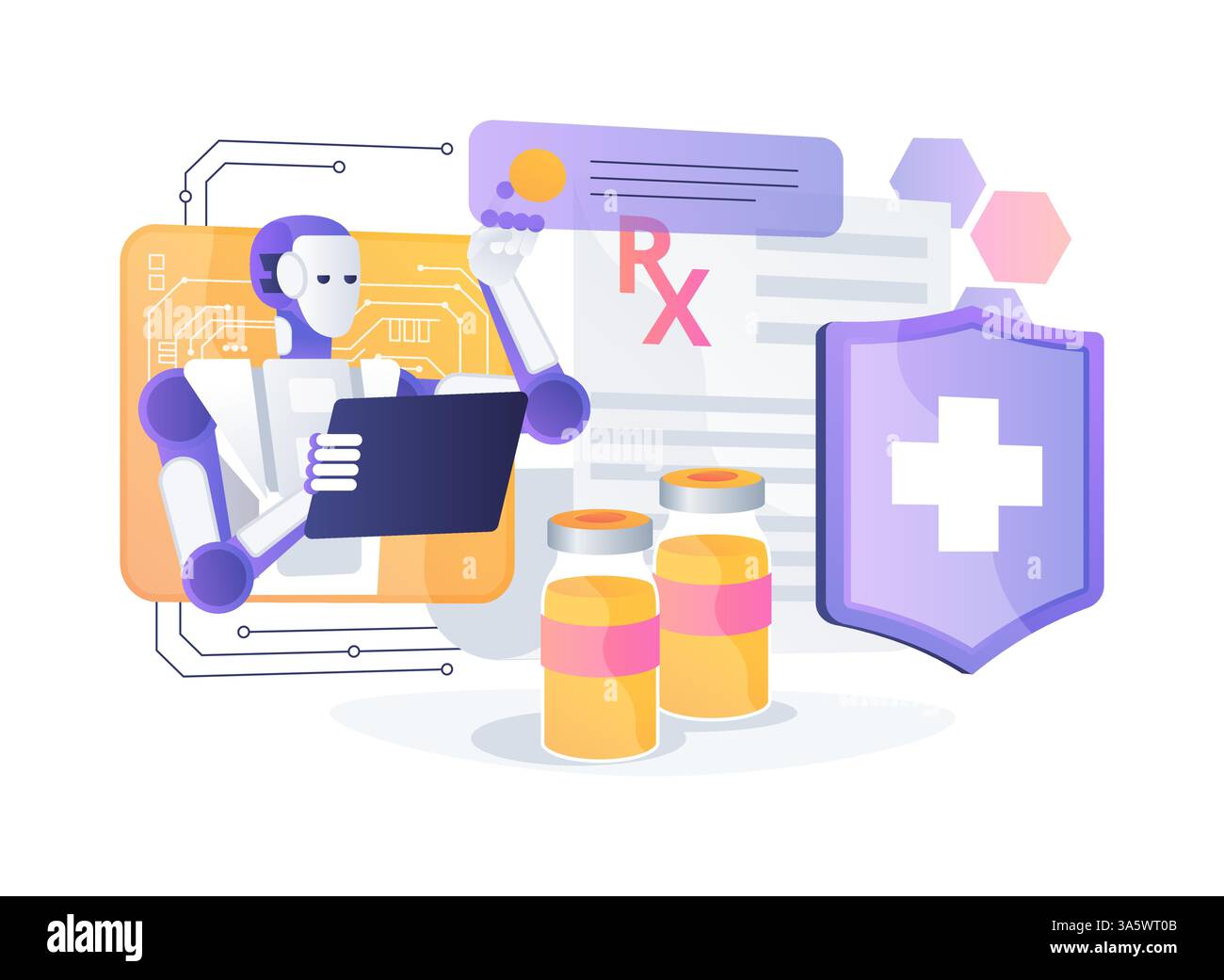 AI-Analyzed Public Health abstract concept vector illustration Stock ...