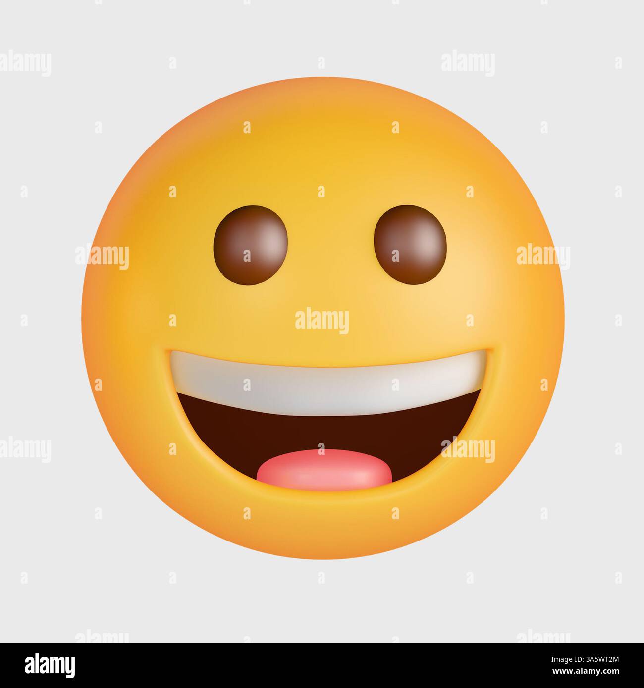 Yellow laughing emoji with open mouth conveying joy, happiness and ...