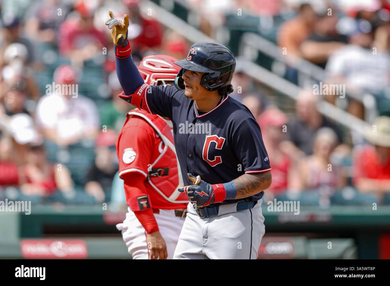 Goodyear, AZ. USA; Cleveland Guardians left fielder Ralphy Velazquez ...