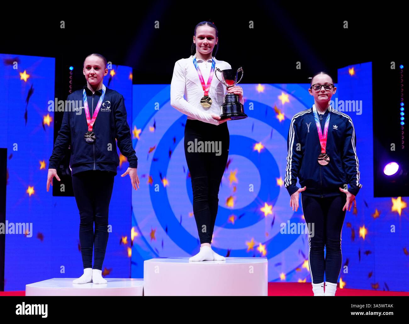(left to right) Jamie Reyner Corbett with the silver medal, Lexi Holmes ...