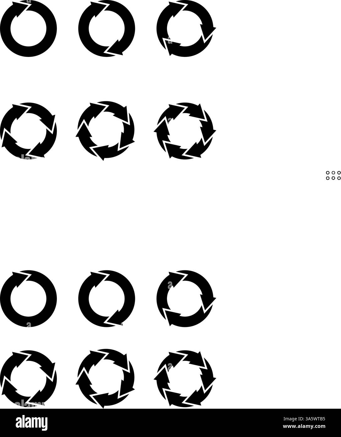 Circular cycle arrows for diagram. Round infographic with sections. Set ...