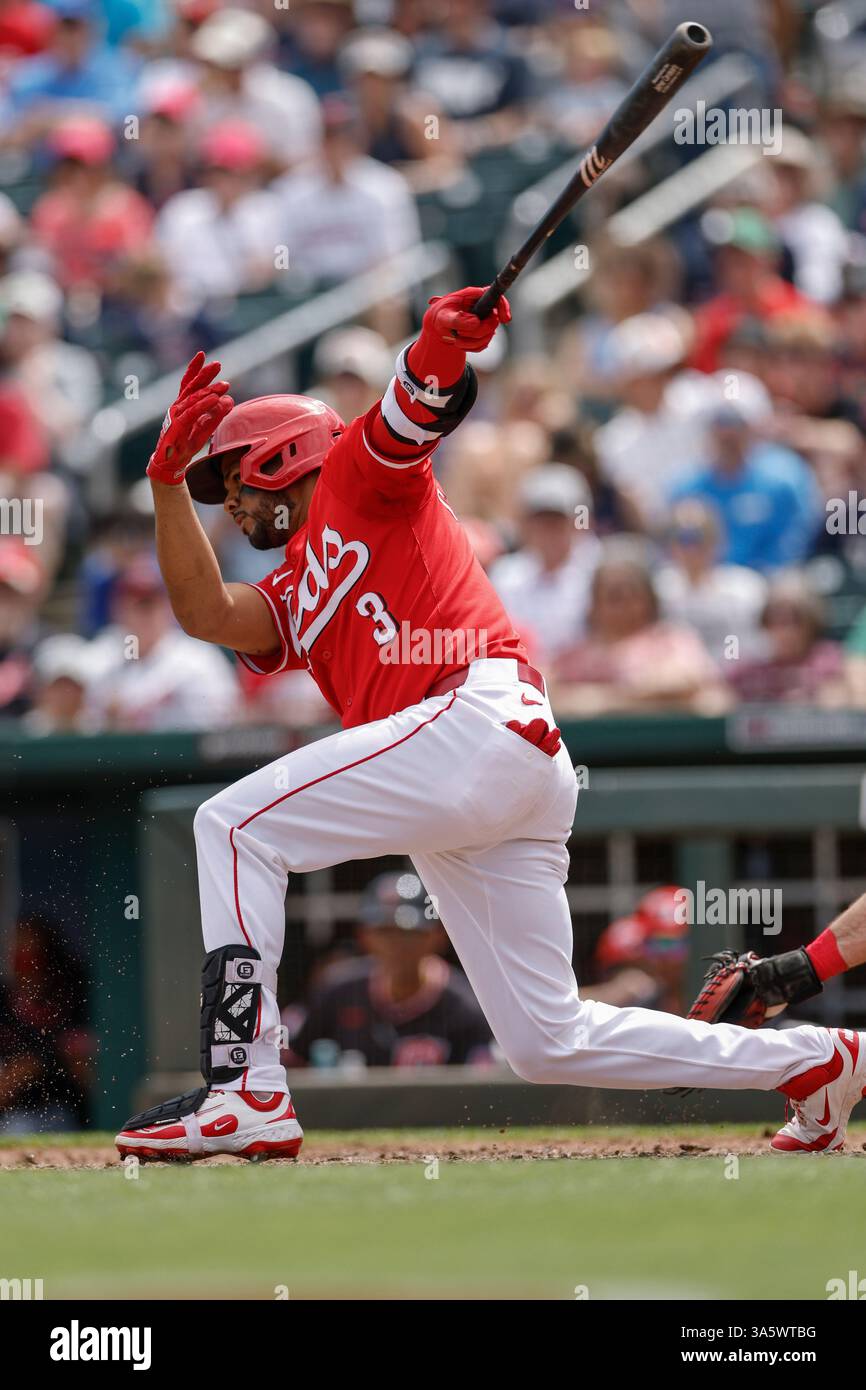 Goodyear, AZ. USA; Cincinnati Reds third base Jeimer Candelario (3 ...