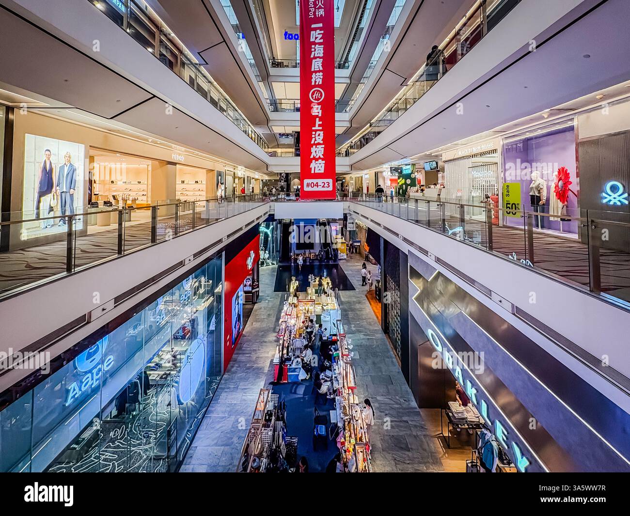 Interior view of Orchard Central mall in Singapore, showcasing multiple ...