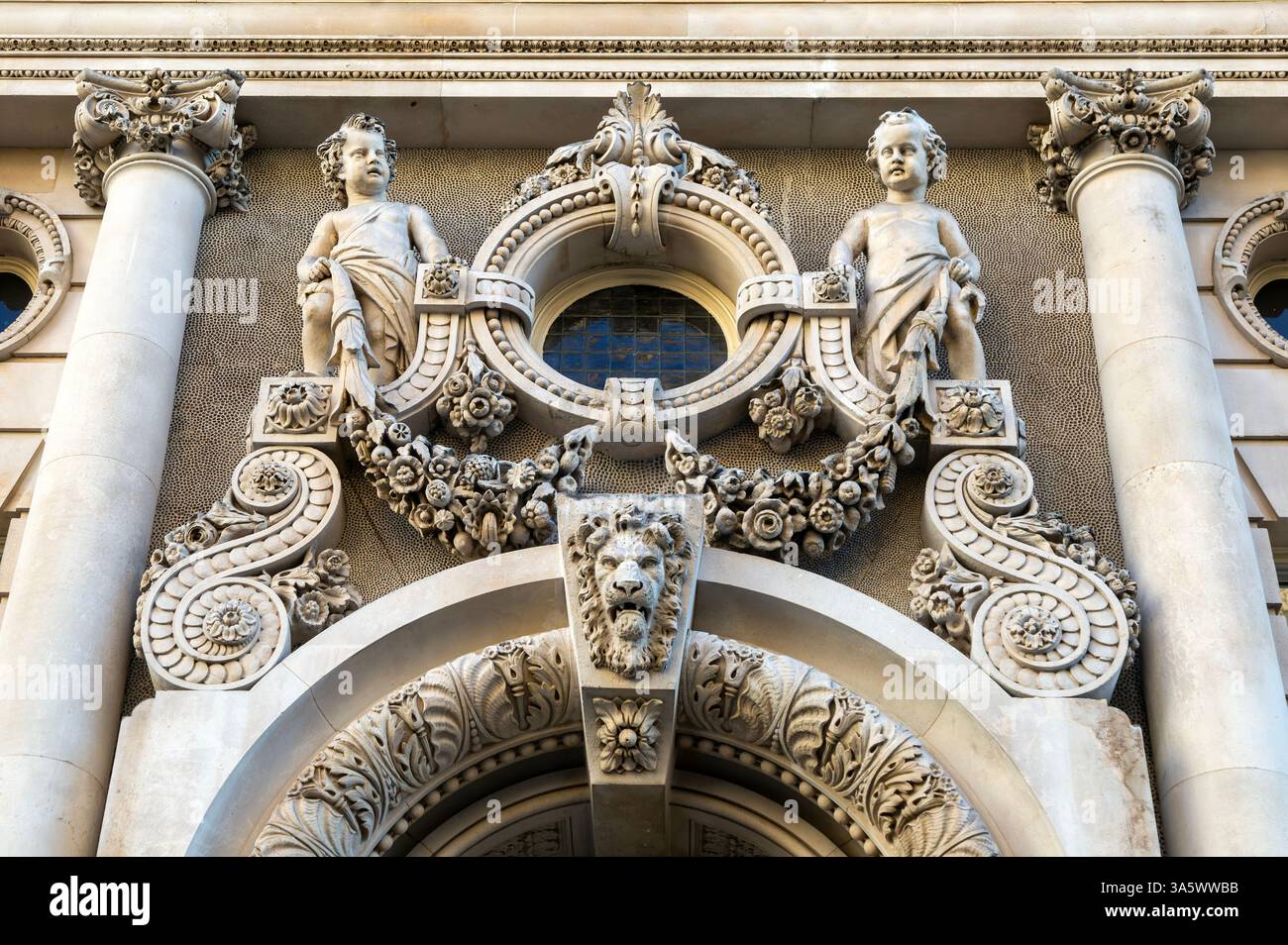 Architectural detail carved stonework by James Tolmie, 1 Derby Gate ...