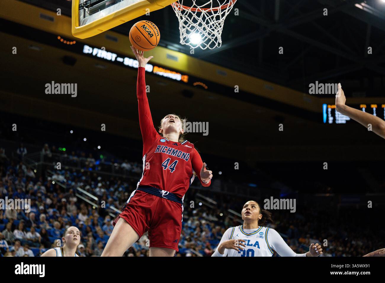 Westwood, United States. 23rd Mar, 2025. Richmond Spiders forward ...