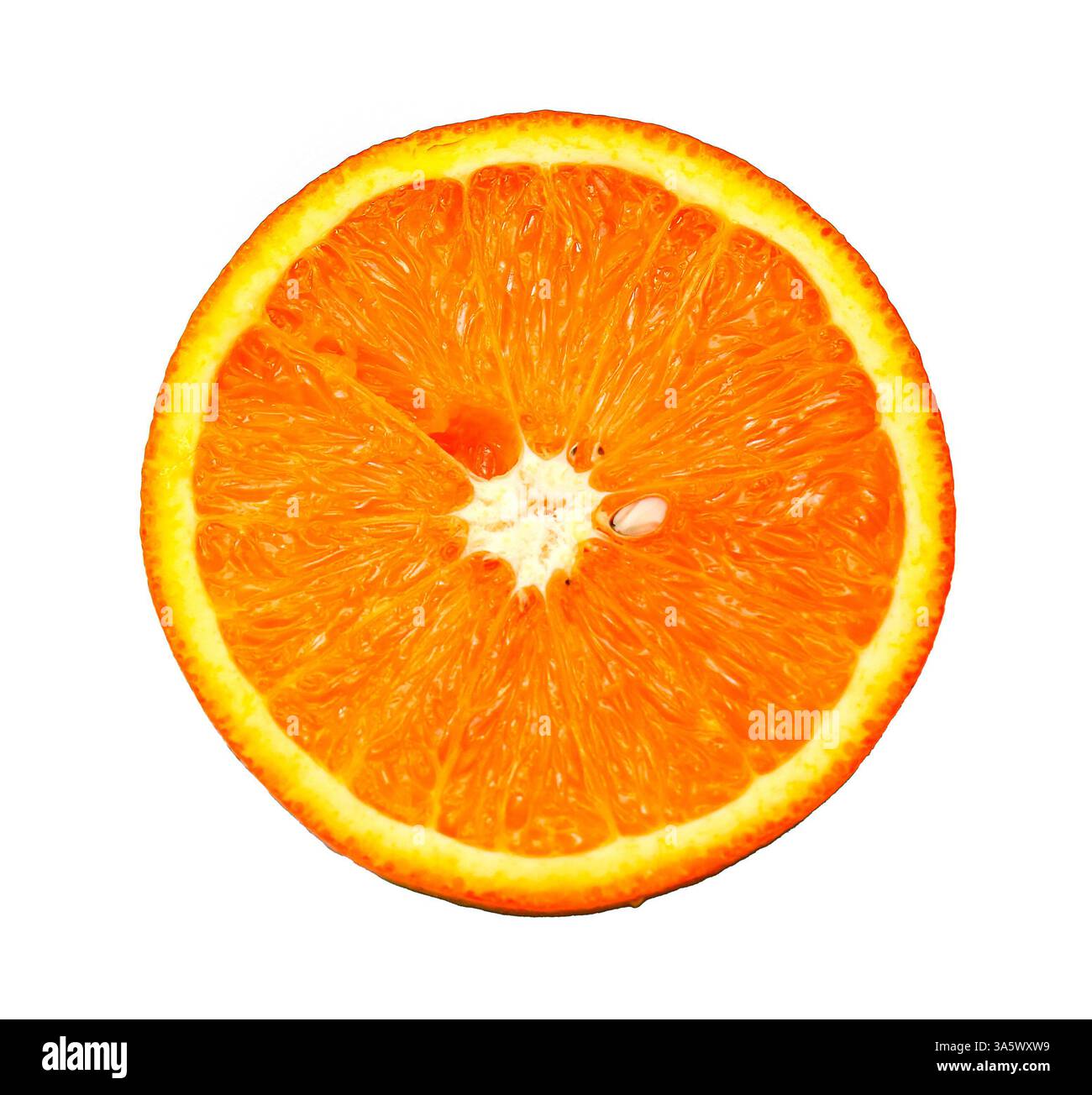 Fresh colourful orange fruit texture cut in half Stock Photo - Alamy