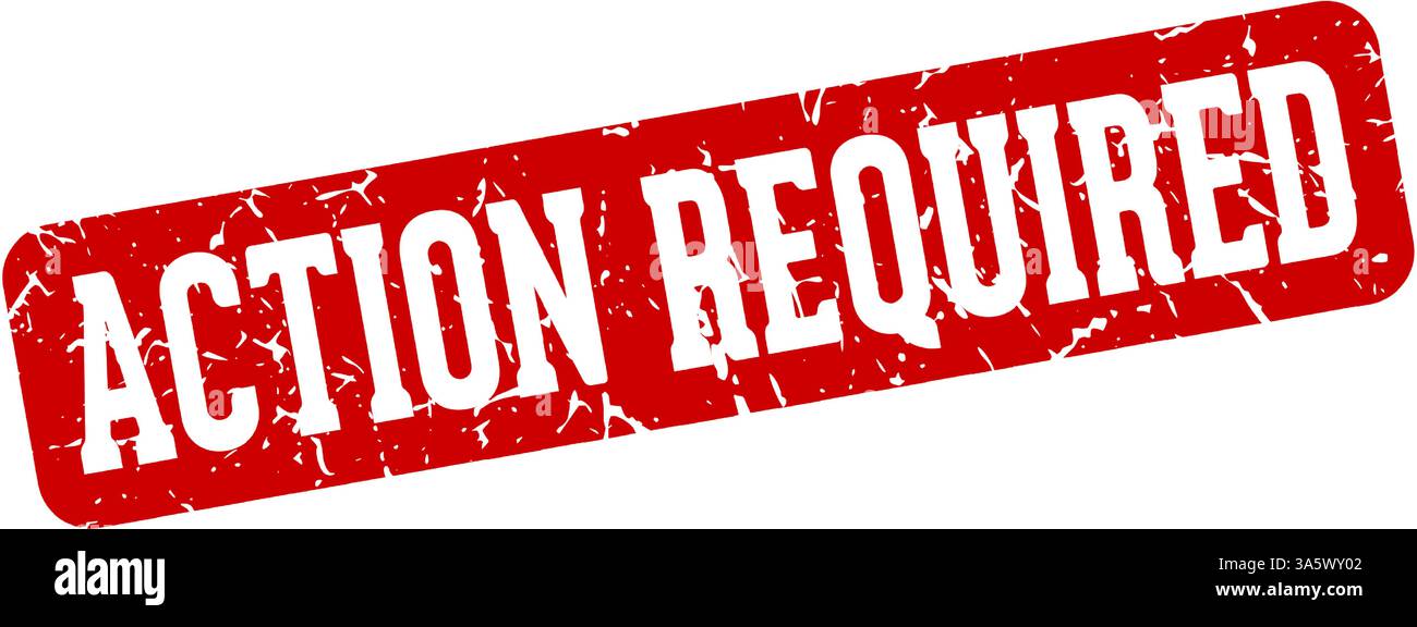 action required stamp. action required rectangular sign isolated on ...