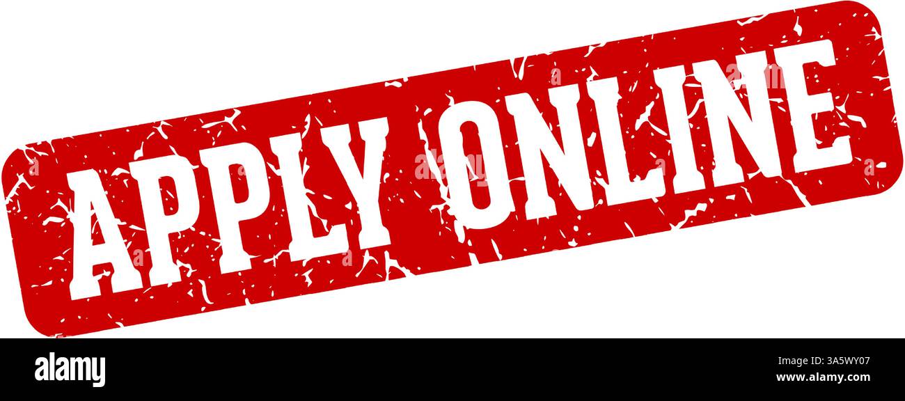 apply online stamp. apply online rectangular sign isolated on ...