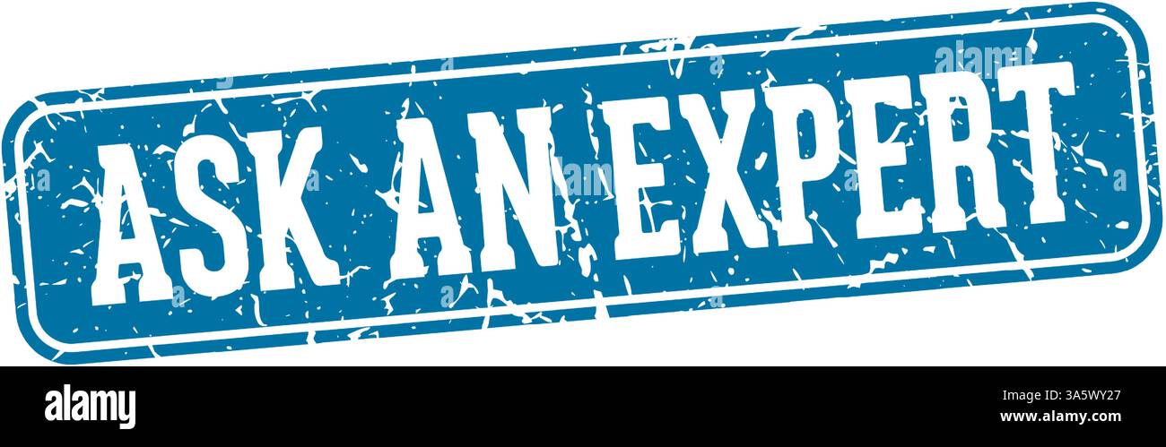 ask an expert stamp. ask an expert rectangular sign isolated on ...