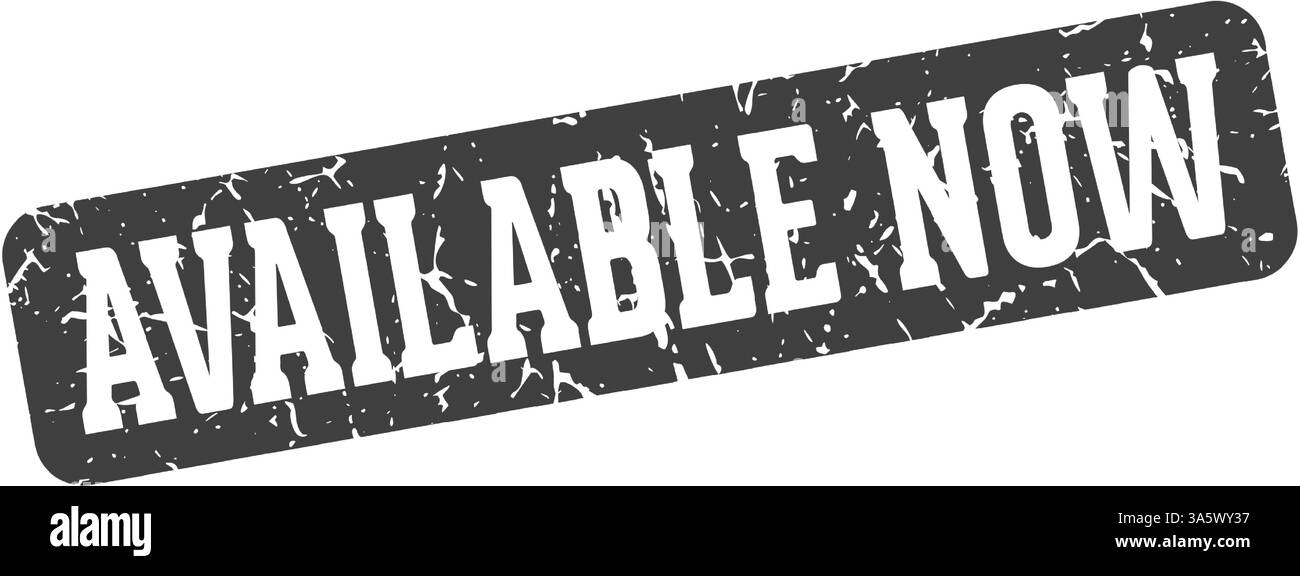 available now stamp. available now rectangular sign isolated on ...