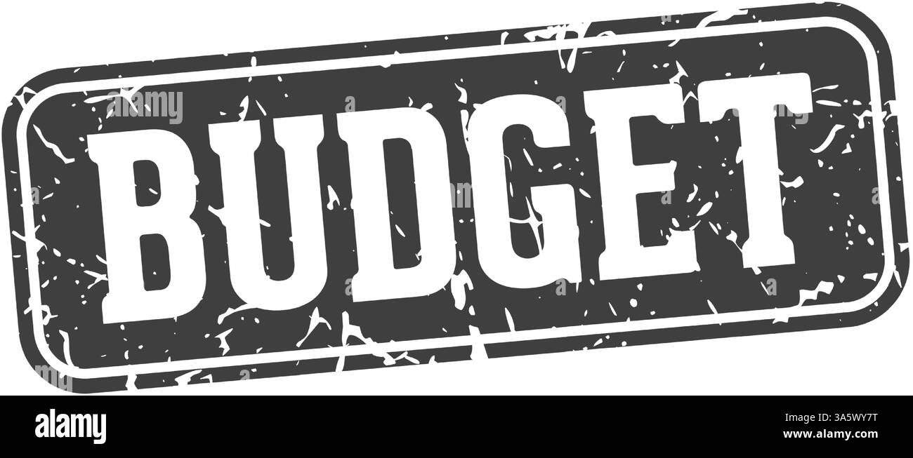 budget stamp. budget rectangular sign isolated on transparent ...