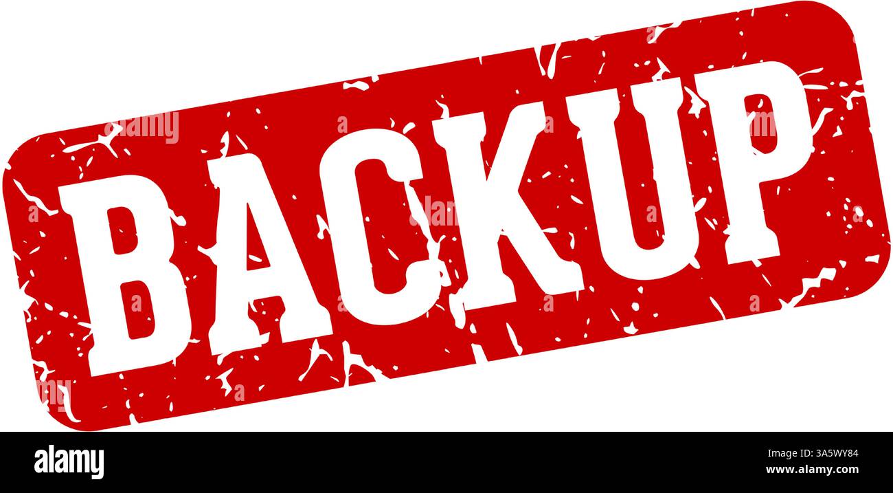 backup stamp. backup rectangular sign isolated on transparent ...