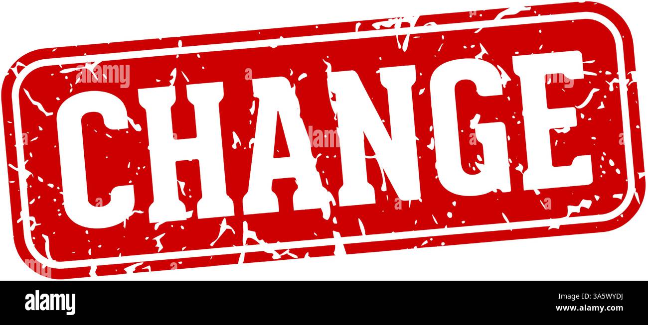 change stamp. change rectangular sign isolated on transparent ...