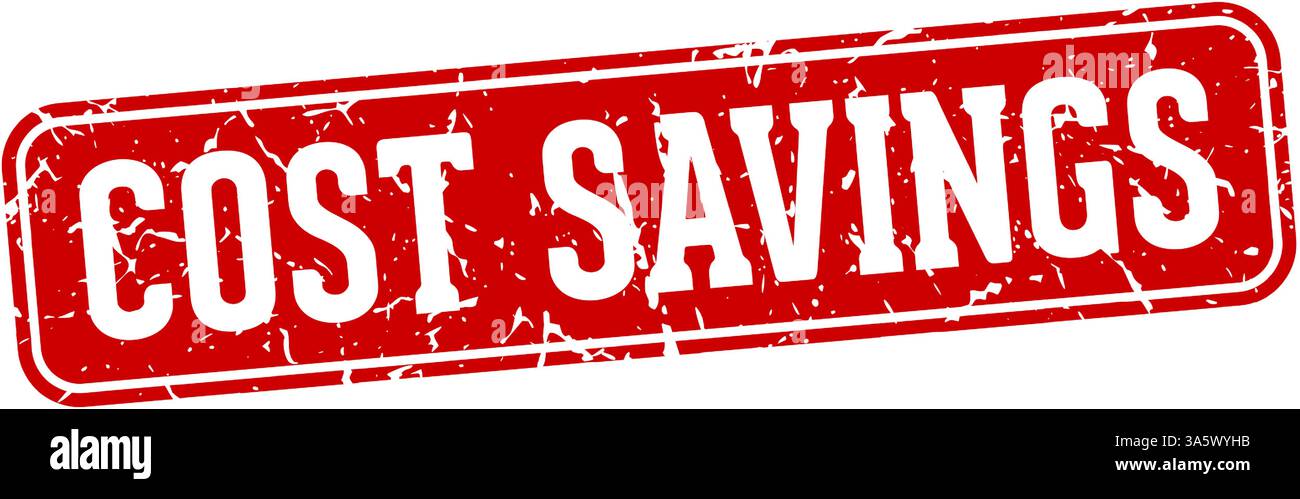 cost savings stamp. cost savings rectangular sign isolated on ...
