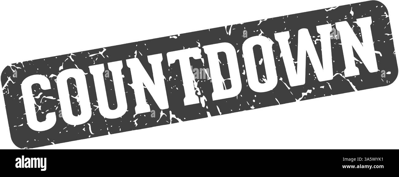 countdown stamp. countdown rectangular sign isolated on transparent ...