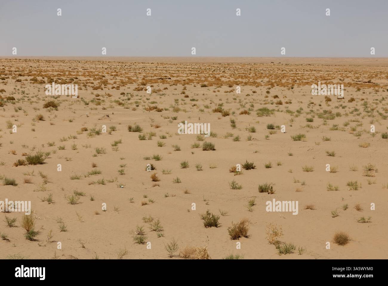 Vast desert scene in Jowzjan Province, Afghanistan, with sandy terrain ...