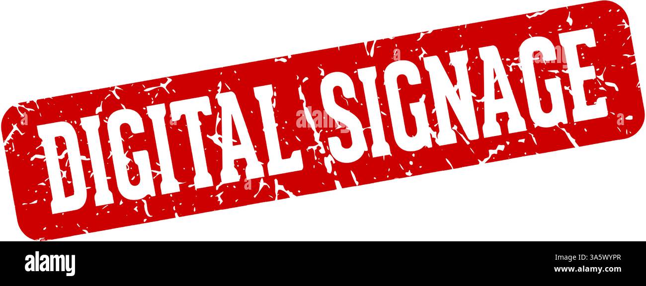digital signage stamp. digital signage rectangular sign isolated on ...