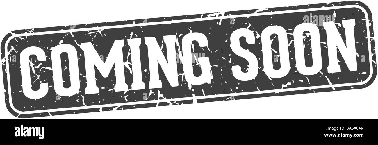 coming soon stamp. coming soon rectangular sign isolated on transparent ...