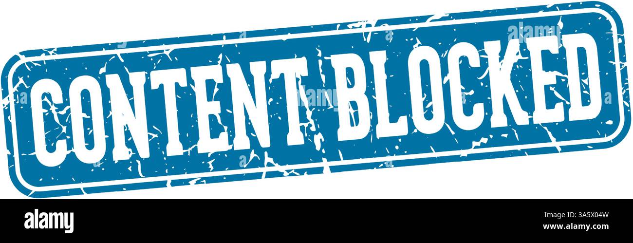 content blocked stamp. content blocked rectangular sign isolated on ...
