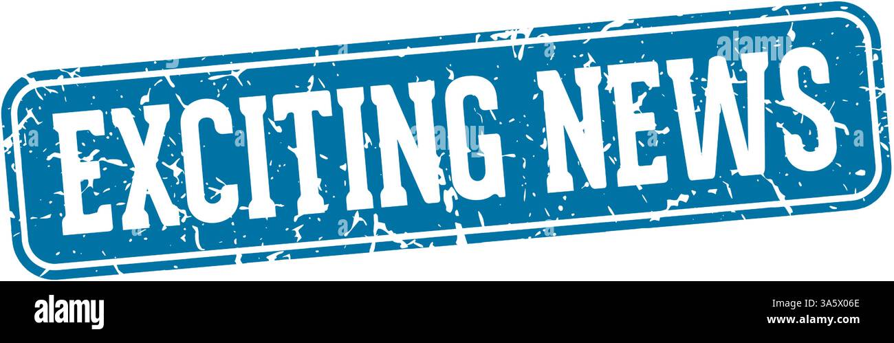 exciting news stamp. exciting news rectangular sign isolated on ...