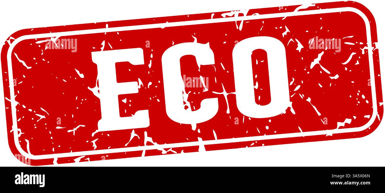 eco stamp. eco rectangular sign isolated on transparent background ...