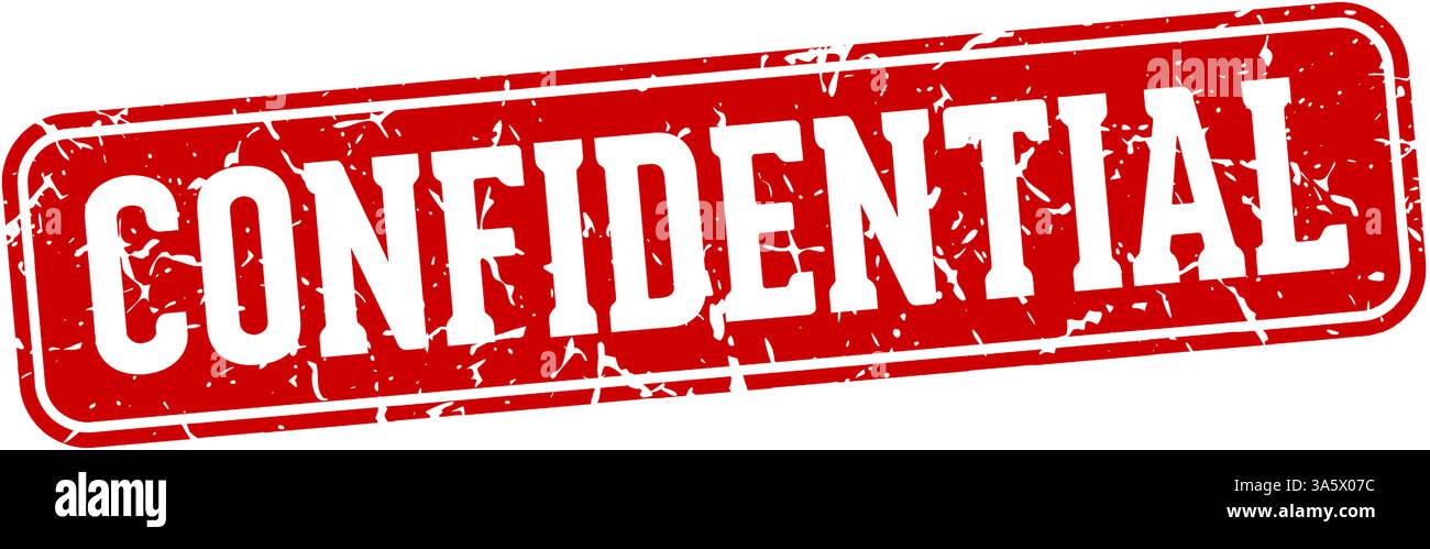 confidential stamp. confidential rectangular sign isolated on ...