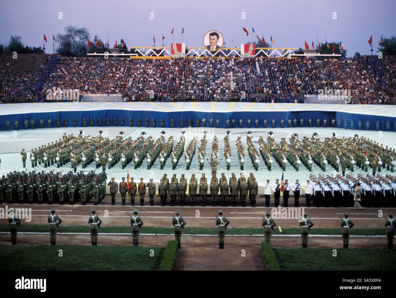 May 09, 1977; Bucharest, ROMANIA; People of Romania celebrate the 100th ...