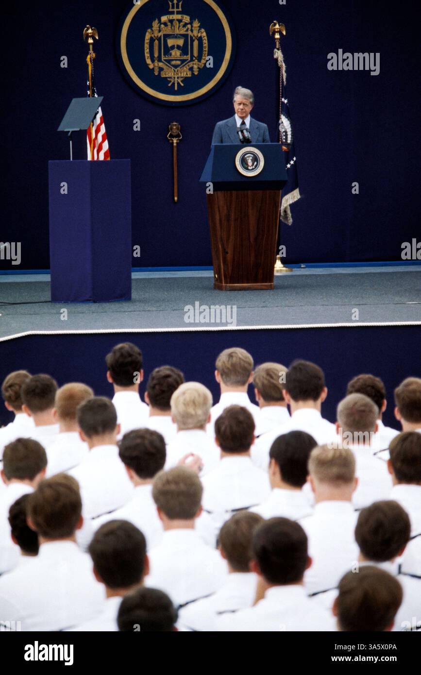 May 02, 1978; Annapolis, MD, USA; US President JIMMY CARTER visits the ...