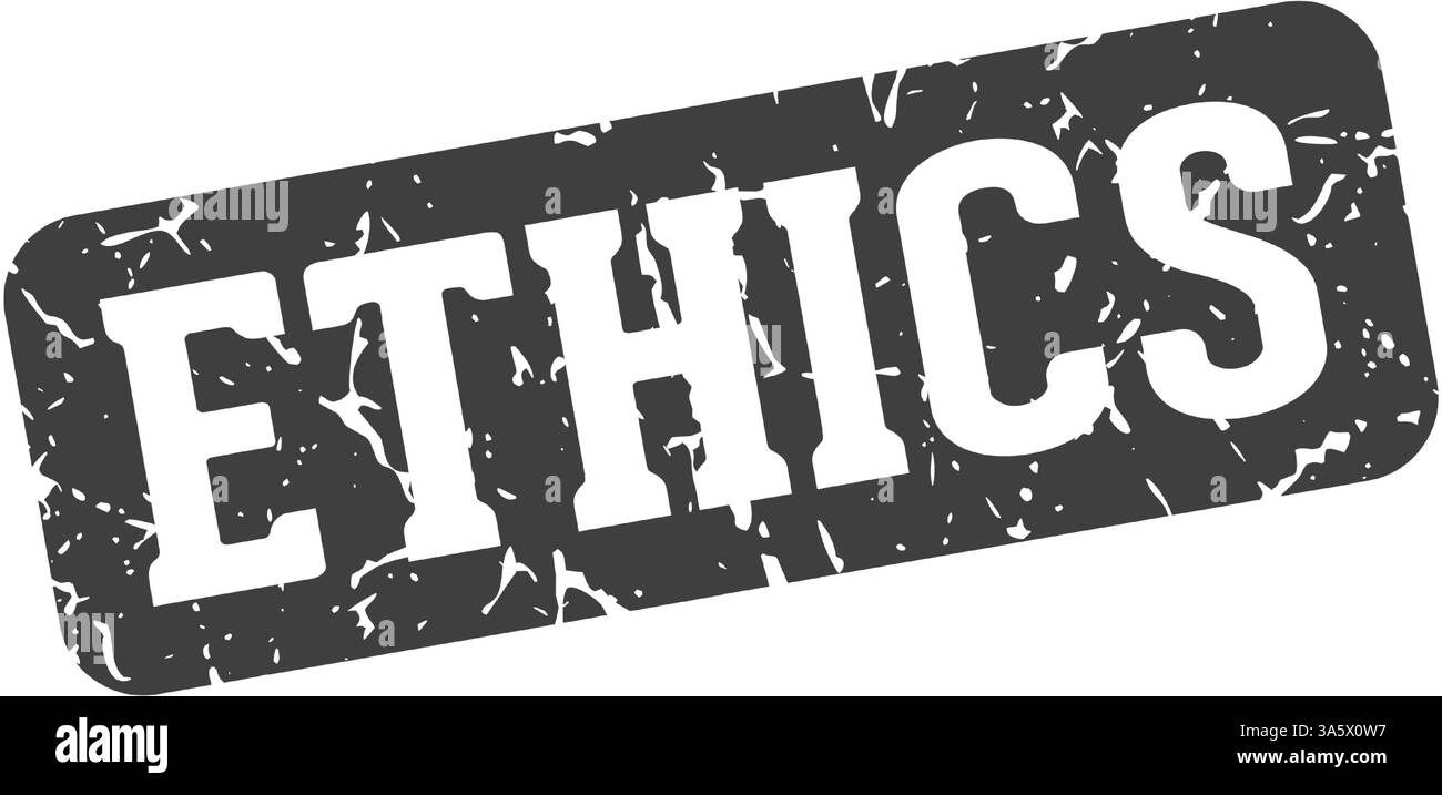ethics stamp. ethics rectangular sign isolated on transparent ...
