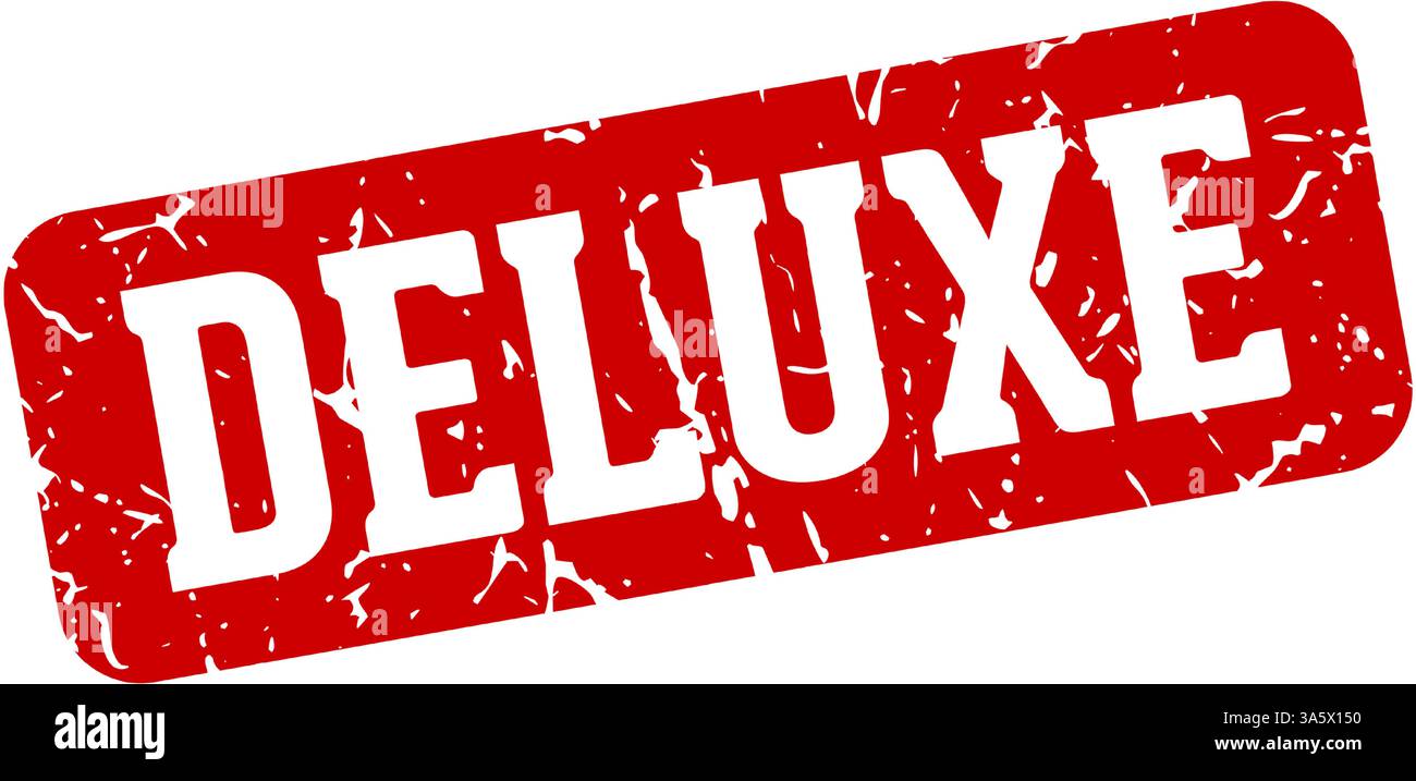 deluxe stamp. deluxe rectangular sign isolated on transparent ...