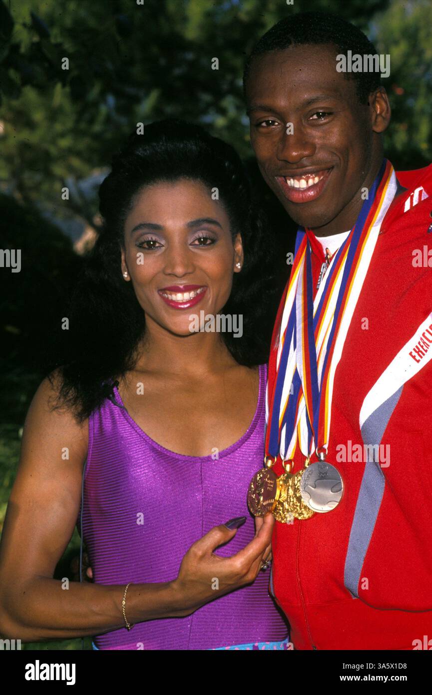 Oct 01, 1988; Los Angeles, CA, USA; Actress/sprinter FLORENCE GRIFFITH ...