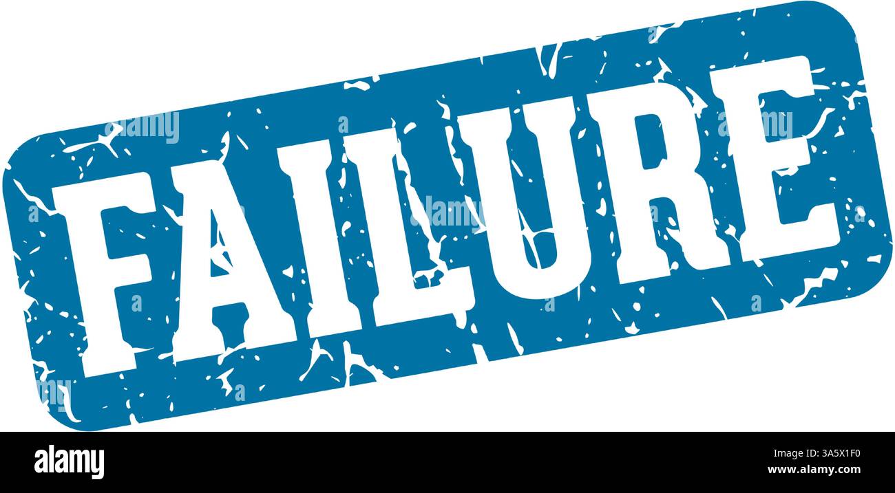 failure stamp. failure rectangular sign isolated on transparent ...