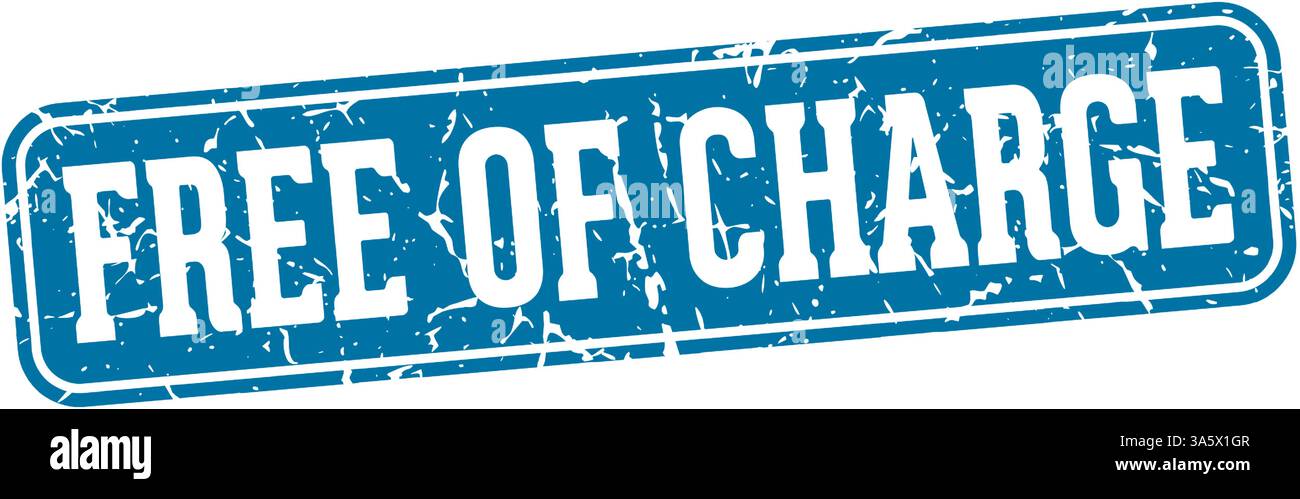 free of charge stamp. free of charge rectangular sign isolated on ...