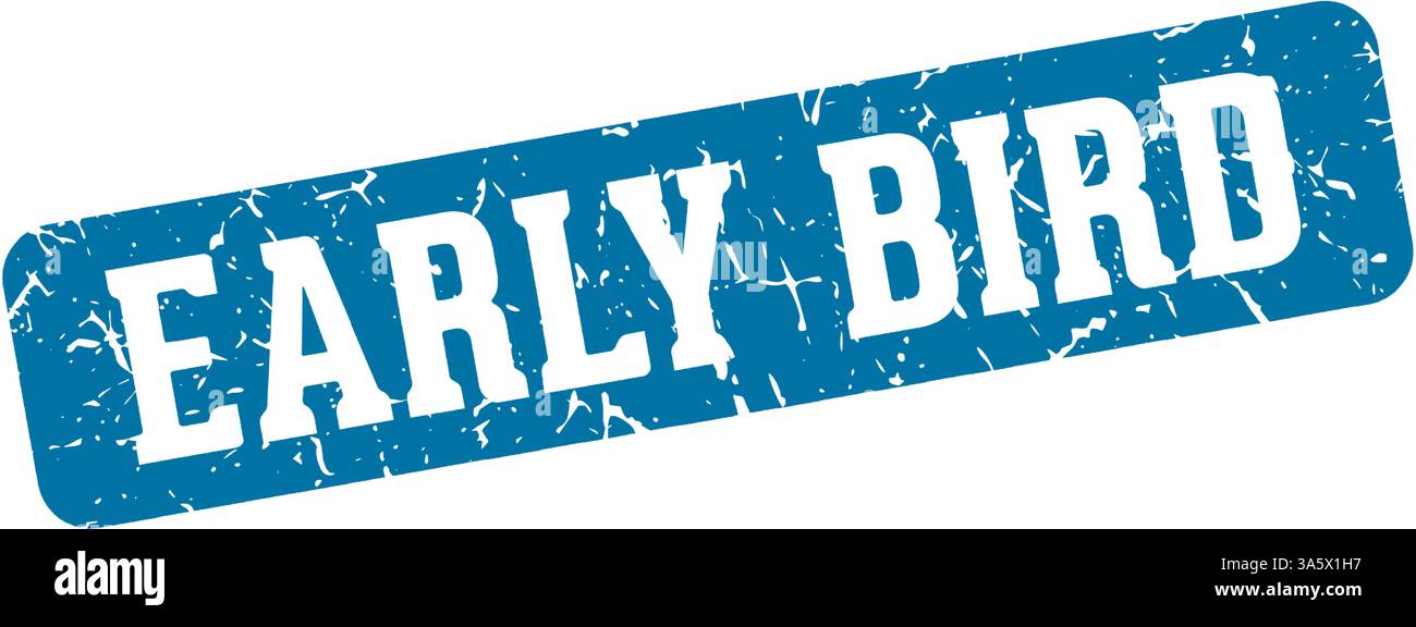 early bird stamp. early bird rectangular sign isolated on transparent ...