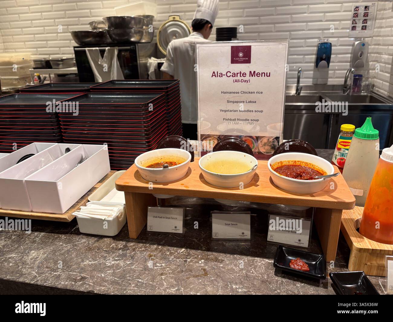 Singapore buffet featuring hainanese chicken rice, singapore laksa and ...