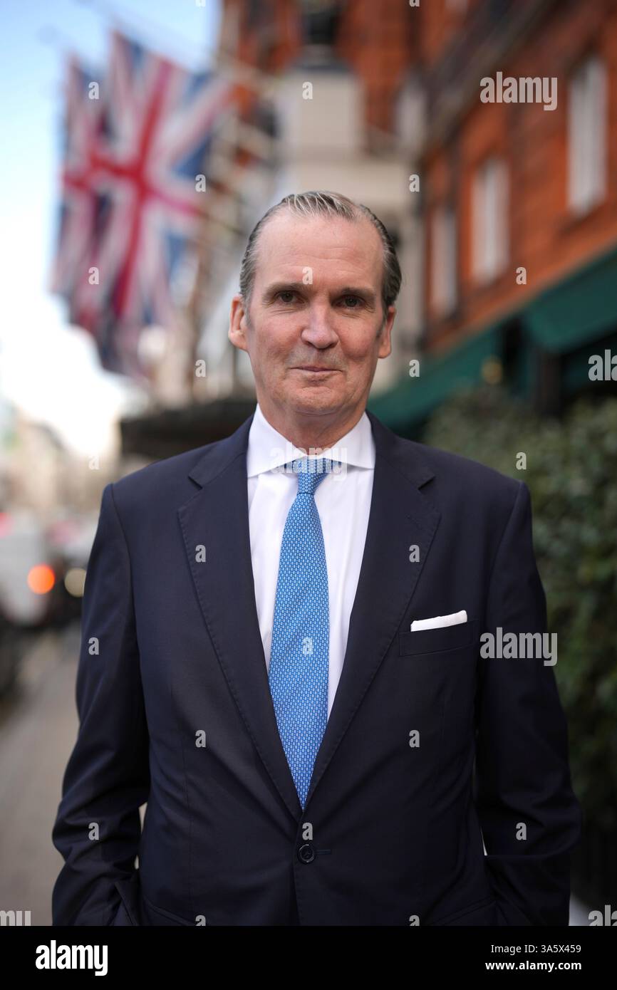 Greg Swenson of Republicans Overseas UK, poses for a photograph in ...